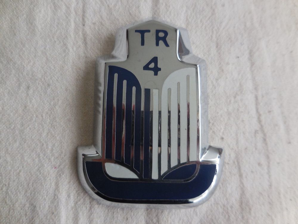 Triumph TR 4 TR4 emblème ancien insigne logo bleu et blanc (Gebraucht ...