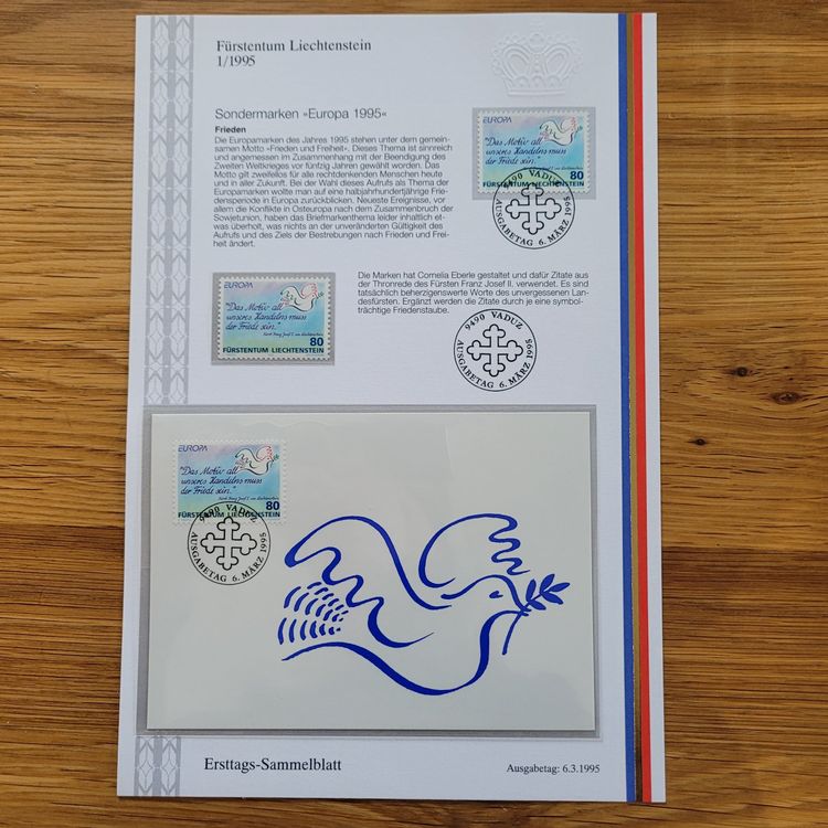 Documente Fürstentum Liechtenstein Vaduz 1995 (Gebraucht) in Biel/Bienne für CHF 1 – mit ...