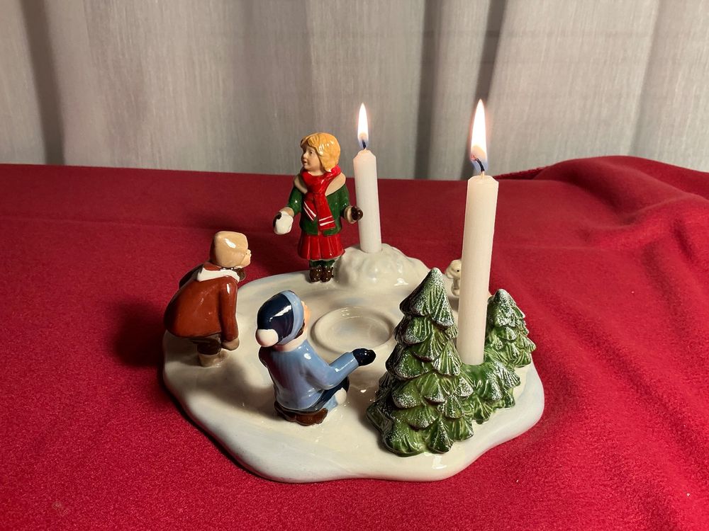 Villeroy & Boch Weihnachten Kinder im Schnee mit Tannenbaum (Gebraucht ...