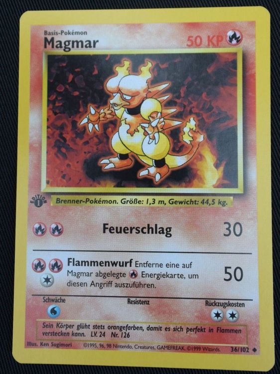 Magmar 1. Edition Base Set - DE | Kaufen auf Ricardo