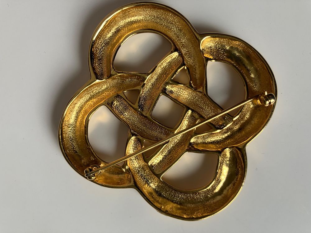 Grand Broche vintage métal doré | Kaufen auf Ricardo