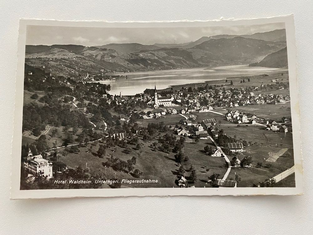 UNTERÄGERI Fliegeraufnahme 1940 SWISSAIR (Gebraucht) in Müswangen für CHF 10 – mit Lieferung auf ...