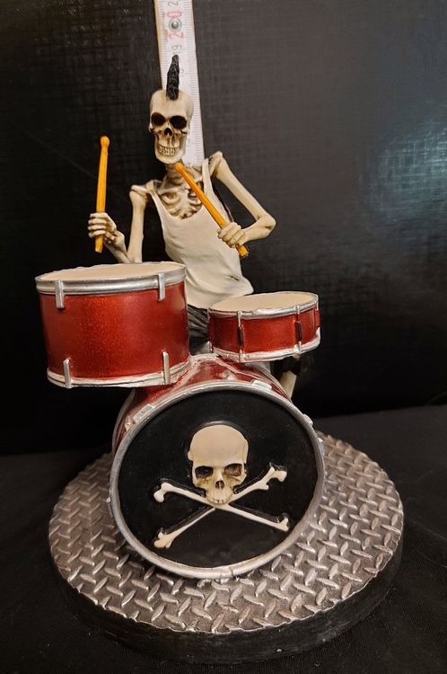 SKELETT Schlagzeuger skeleton drummer Deko Statue | Kaufen auf Ricardo