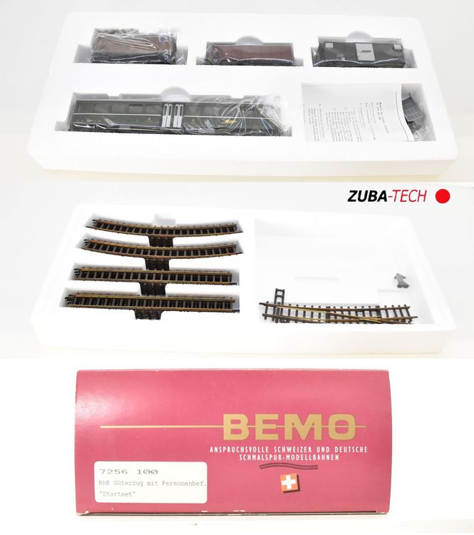 Bemo 7256 100 Start-Set 4tlg. RhB H0m GS Analog mit OVP (Gebraucht) in ...