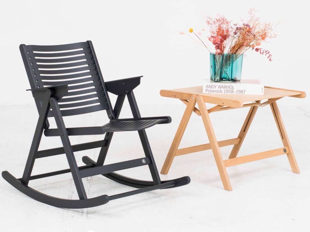 Rex Kralj Rex Rocking Chair, Niko Kralj - Eiche Schwarz NEU (Neu und ...