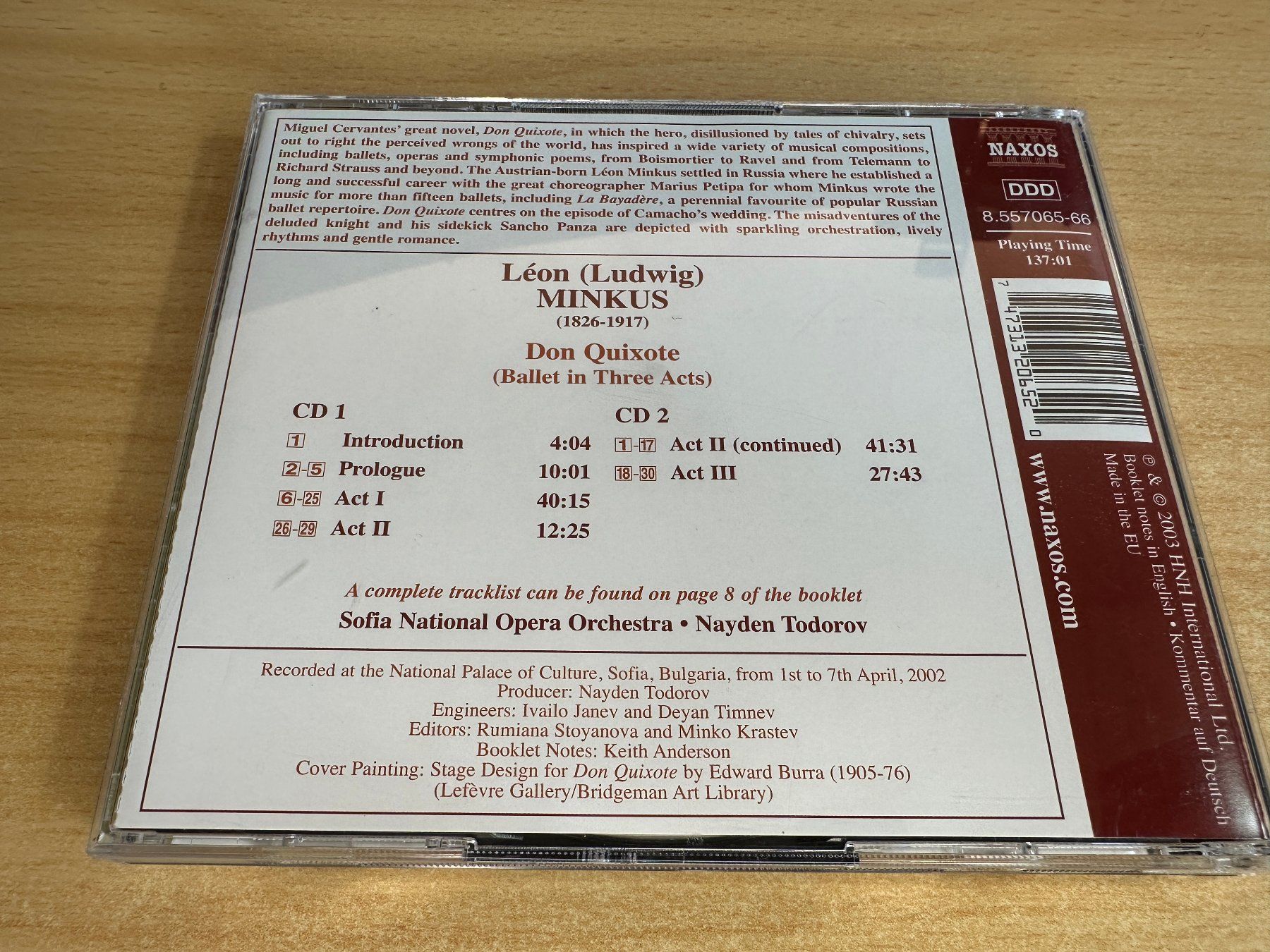 P4 Minkus Nayden Todorov – Don Quixote Ballet In Three Acts (Gebraucht ...