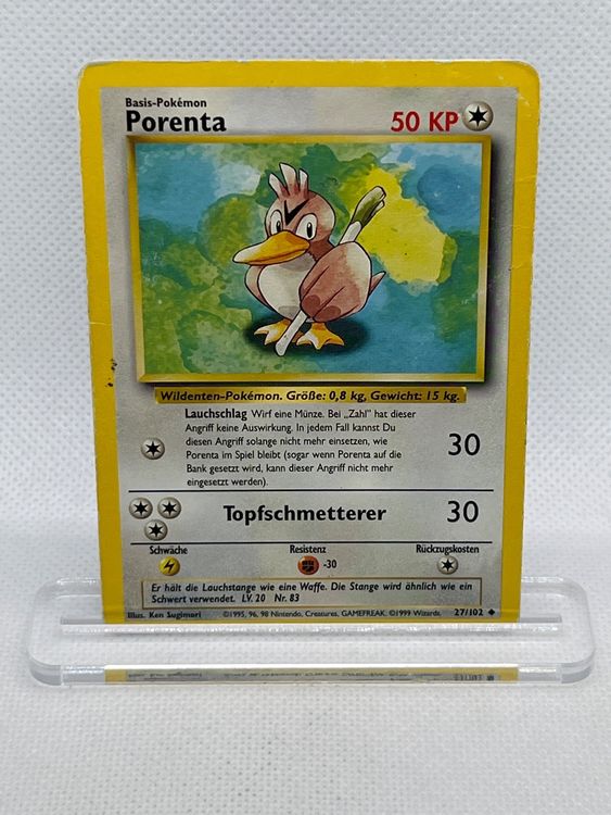 Pokémon Karte Porenta Basis Set 27/102 DEUTSCH | Kaufen auf Ricardo
