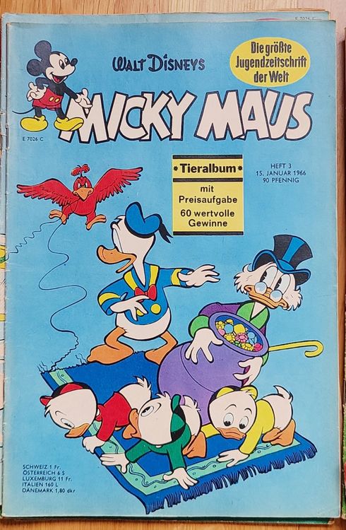 21 Micky Maus Hefte 1966 1967 1968 (Gebraucht) in Muttenz für CHF 38 – mit Lieferung auf Ricardo ...