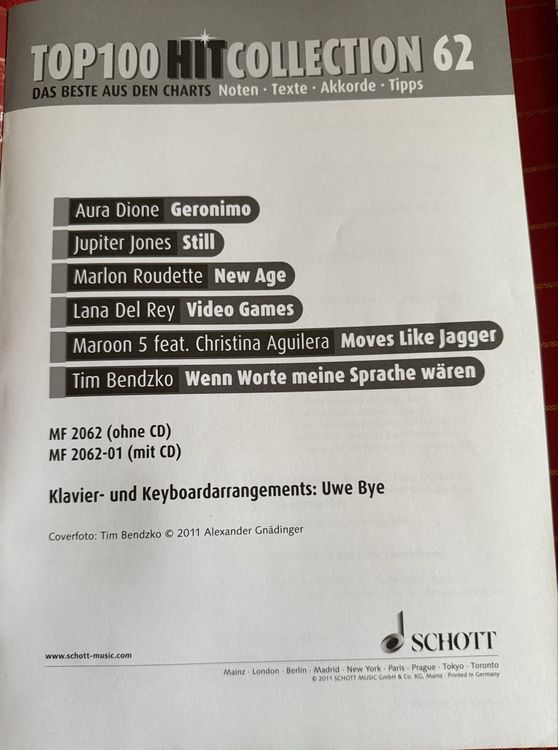 2xTop 100 Hit Collection - Notenbücher für Keyboard/Klavier (Gebraucht ...