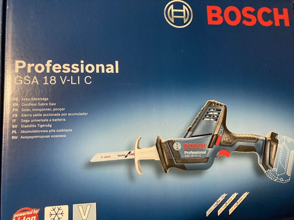 Bosch GSA 18V-LI C Akkusäbelsäge mit 3 Blätter | Kaufen auf Ricardo