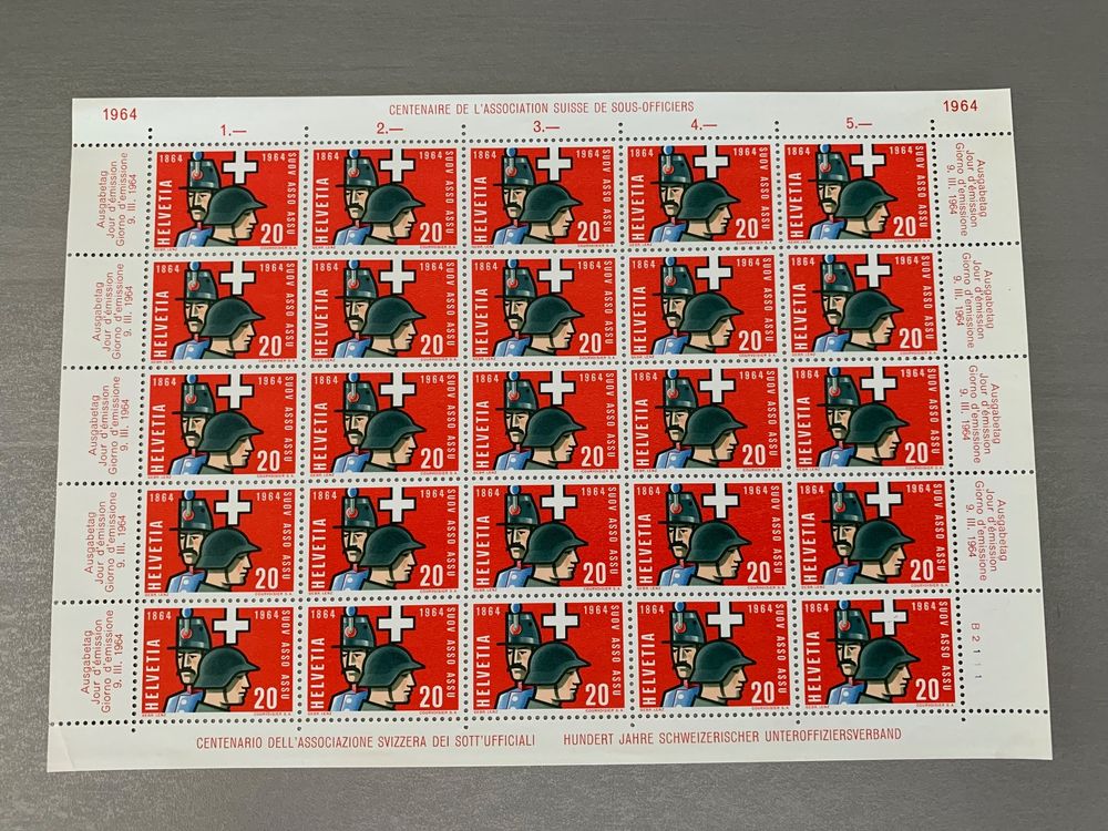 Briefmarken Schweiz 6 Bogen der Jahre 1964, 1965 | Kaufen auf Ricardo