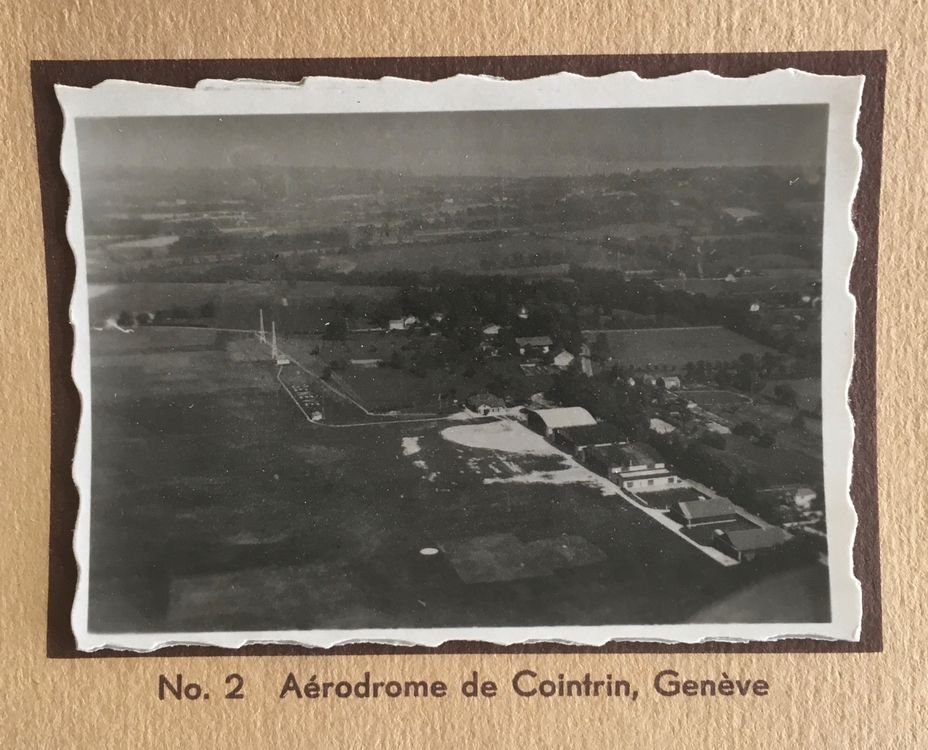 Fliegeraufnahme W. Mittelholzer, Echtfoto, Genève-Cointrin (Gebraucht ...