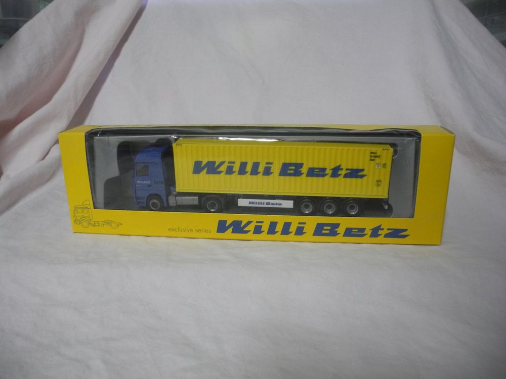HERPA MERCEDES CONTAINER AUFLIEGER WILLI BETZ MIB (113) (Neu und ...