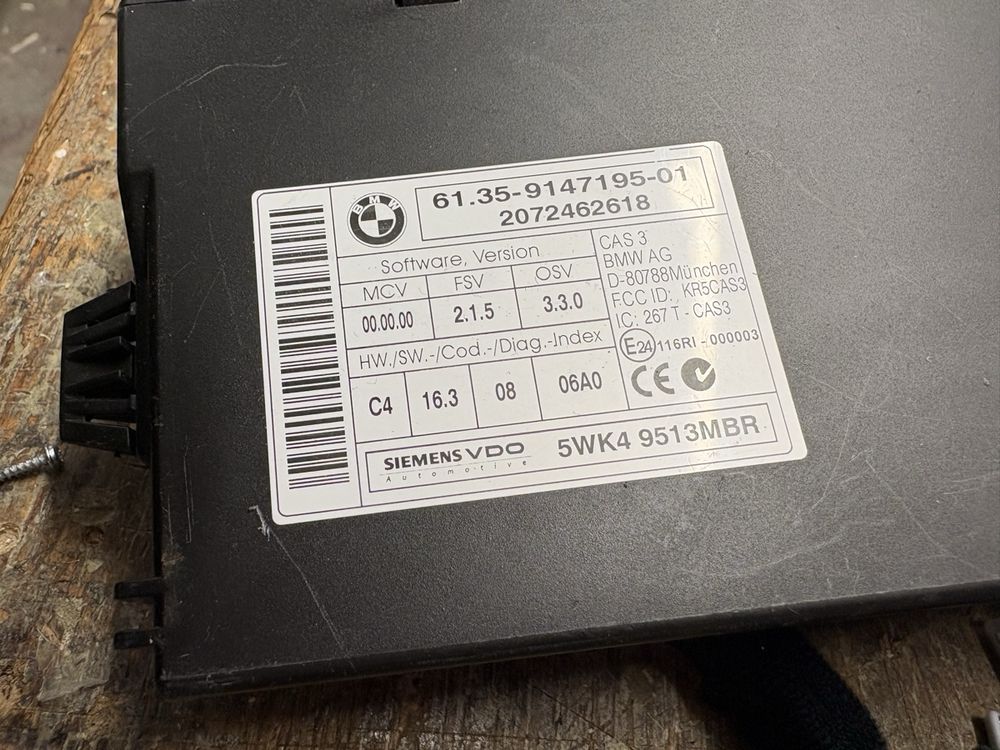 BMW E60 CAS3 Modul -inkl. 1 Schlüssel (Gebraucht) in Lüsslingen für CHF 100 – mit Lieferung auf ...