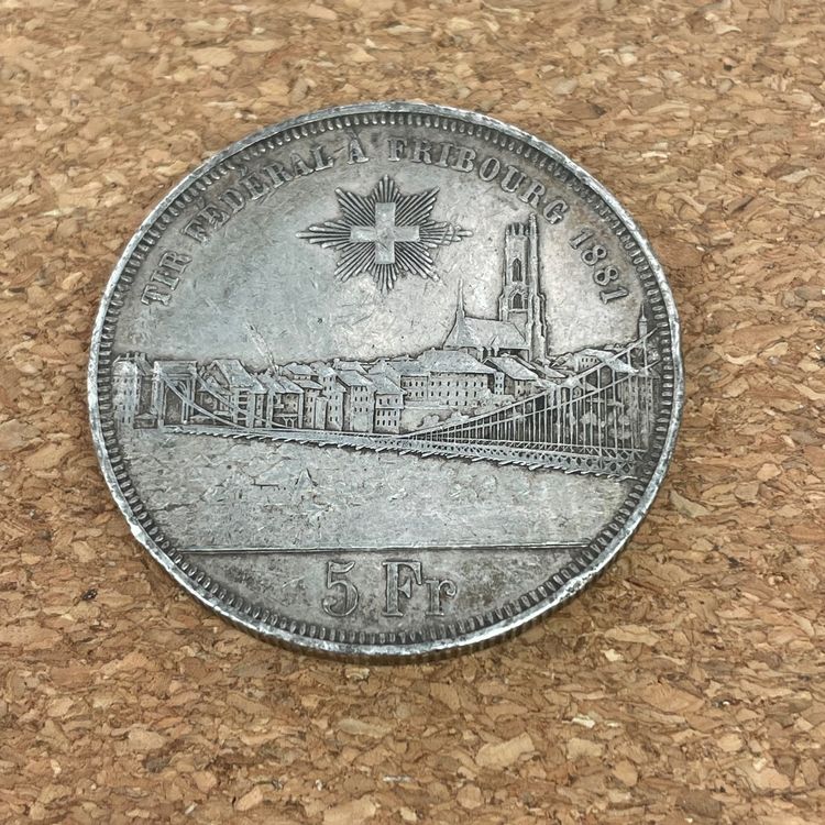 5 frs. Tir federal a Fribourg 1881 Silver (Gebraucht) in Neyruz für CHF 22 – mit Lieferung auf ...