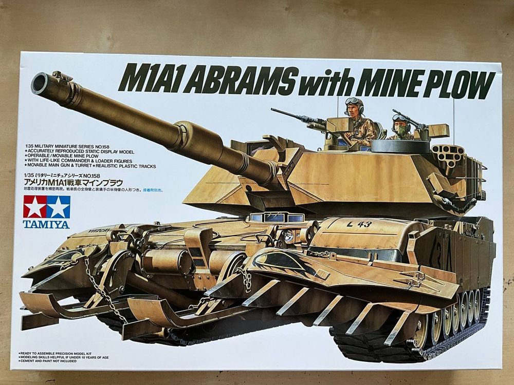 U.S. M1A1 ABRAMS with MINE PLOW von TAMIYA NEU | Kaufen auf Ricardo
