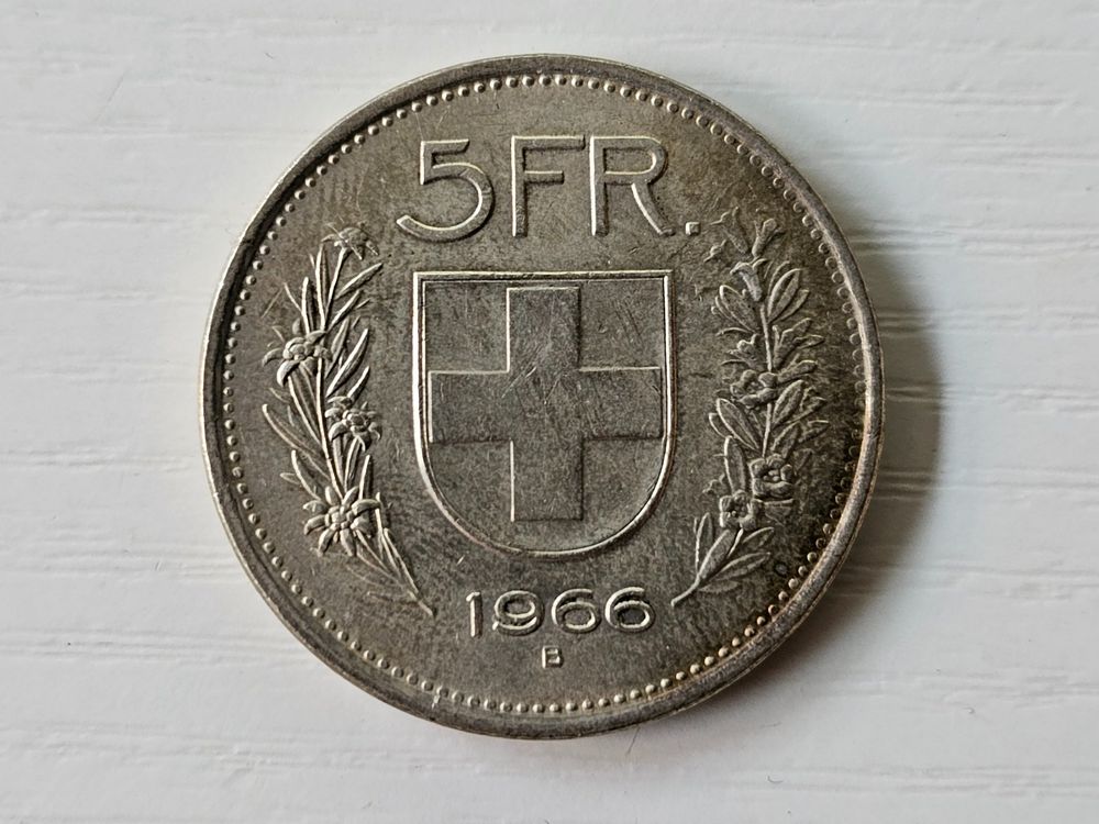 5 Franken - 1966 (Silber) | Kaufen auf Ricardo