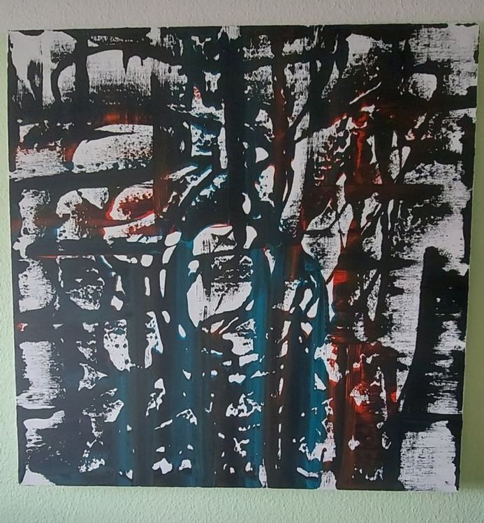 Gemälde groser Scherrenschnitt von mir selbstgemalt 80×80 | Kaufen auf Ricardo