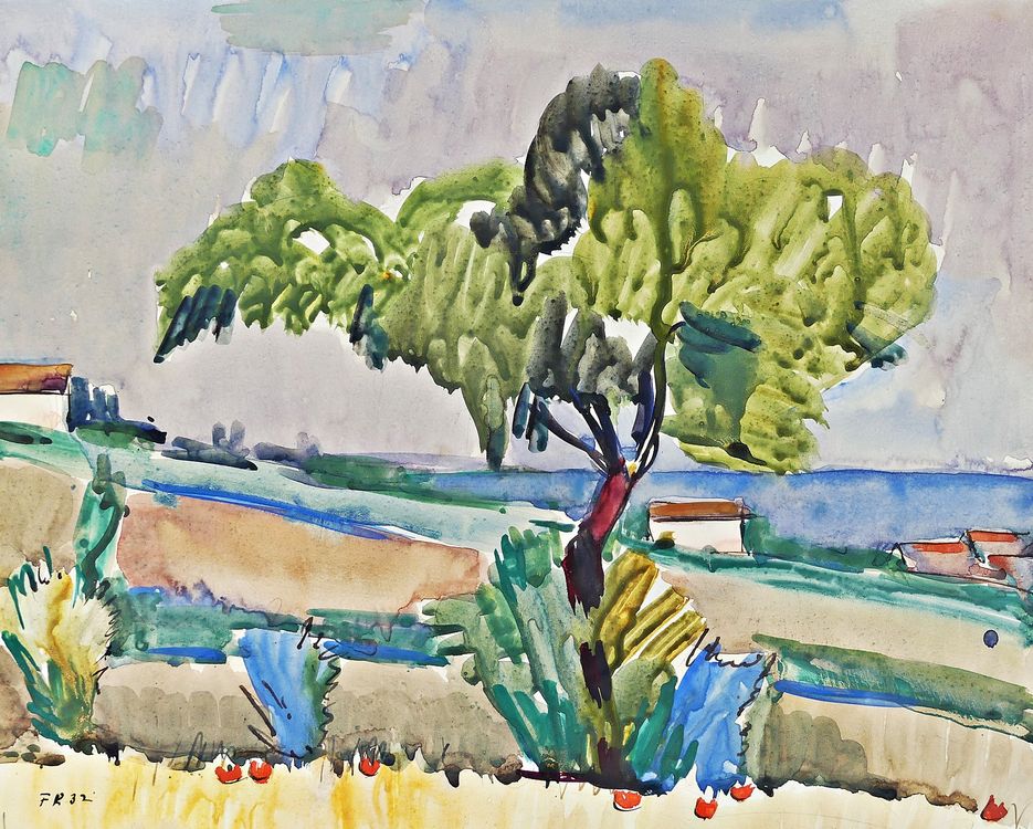 Moderne Landschaft von Fernand Riard (1896-1959) | Kaufen auf Ricardo