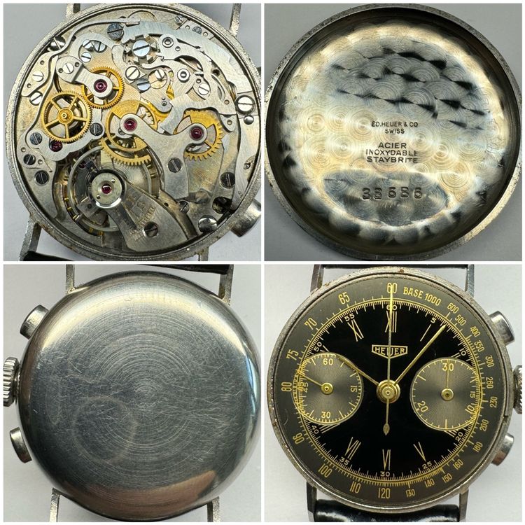 Heuer Gilt Chronograph 1930’s Landeron 13 Homme/Herren (Gebraucht) in ...
