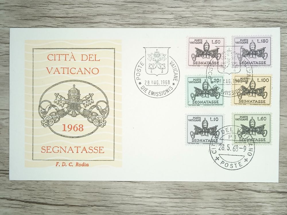 TR82 Enveloppe + Timbre Vaticane 1968 (Gebraucht) in Cousset für CHF 0.75 – mit Lieferung auf ...
