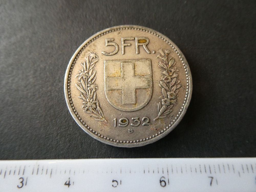 Schweiz 1932, 5 Franken - Silber (Gebraucht) in Hinterforst für CHF 7 – mit Lieferung auf ...