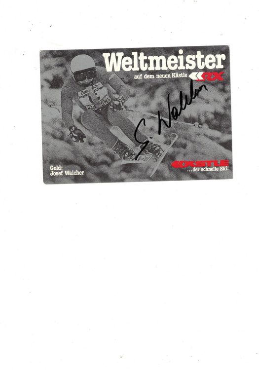 Autogramm Ski Alpin Josef Walcher Oesterreich Kästle Sport (Neu (gemäss ...