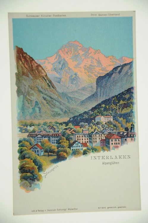 Litho-AK Interlaken um 1900 | Kaufen auf Ricardo