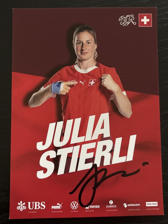 Julia Stierli Autogrammkarte - Schweizer Fussballerin! (Gebraucht) in ...