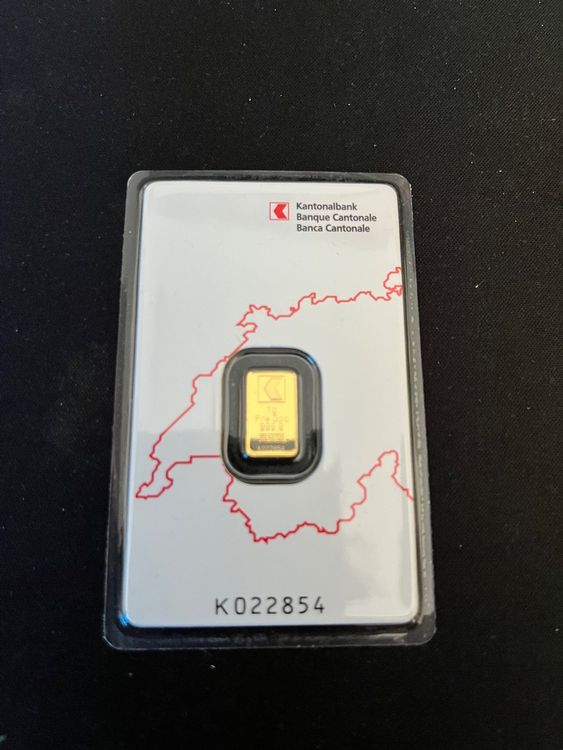 1 Gramm Goldbarren FINE GOLD 999.9 (Neu und originalverpackt) in ...