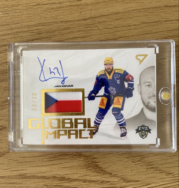Jan Kovar SportZoo Autogrammkarte Global Impact EVZ Zug (Neu (gemäss ...