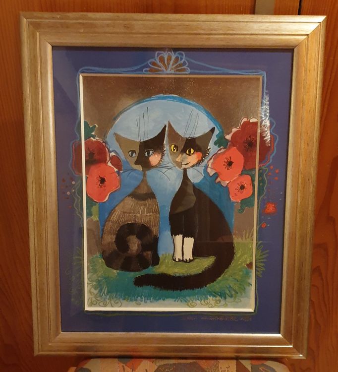 Bild "2 Katzen mit Mohnblumen" von Rosina Wachtmeister (Gebraucht) in Münsingen für CHF 44 – nur ...
