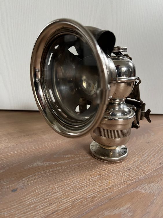 alte Karbit Fahrrad- / Velo - Lampe mit Federung Topzustand! (Gebraucht ...