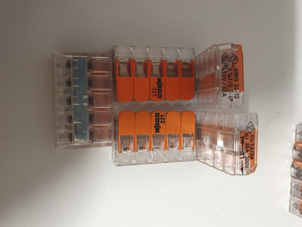 Klemme WAGO 5l 5 stück Verbindungsklemme COMPACT 3-fach 221 (Neu (gemäss Beschreibung)) in ...