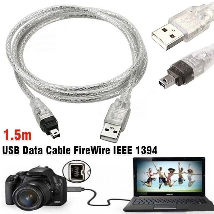 Mini DV USB Datenkabel FireWire 1394 4Pin HDV Camcorder PC (Neu (gemäss ...