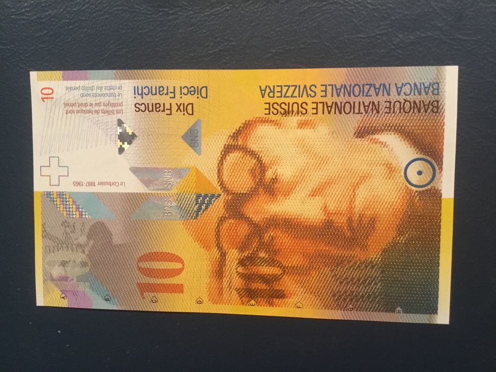 Banknote Schweiz 10 Franken Serie Nr. 13F0102459 (Neu (gemäss ...