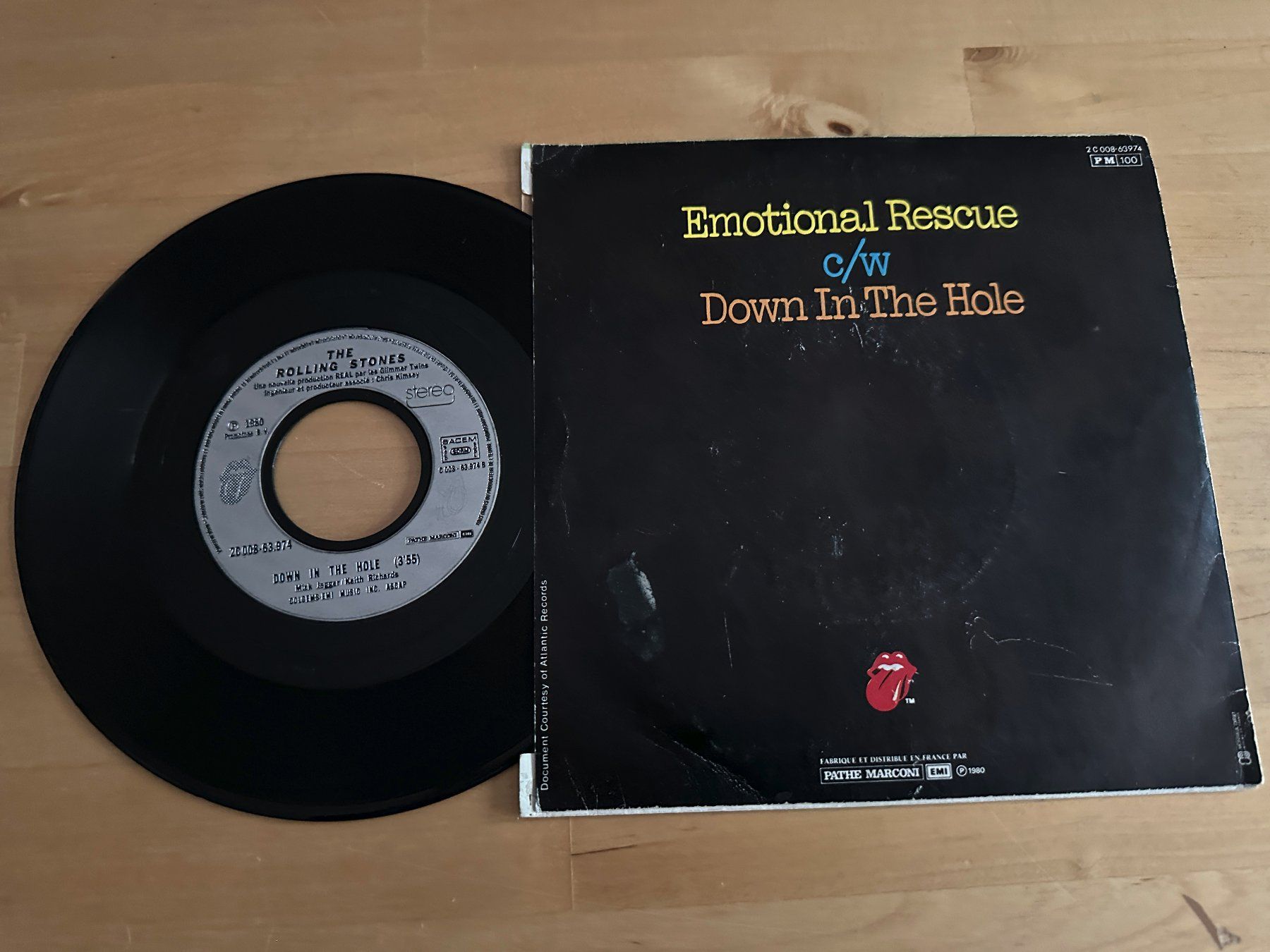 ROLLING STONES rare Emotional Rescue Single France Juke Box (Gebraucht ...