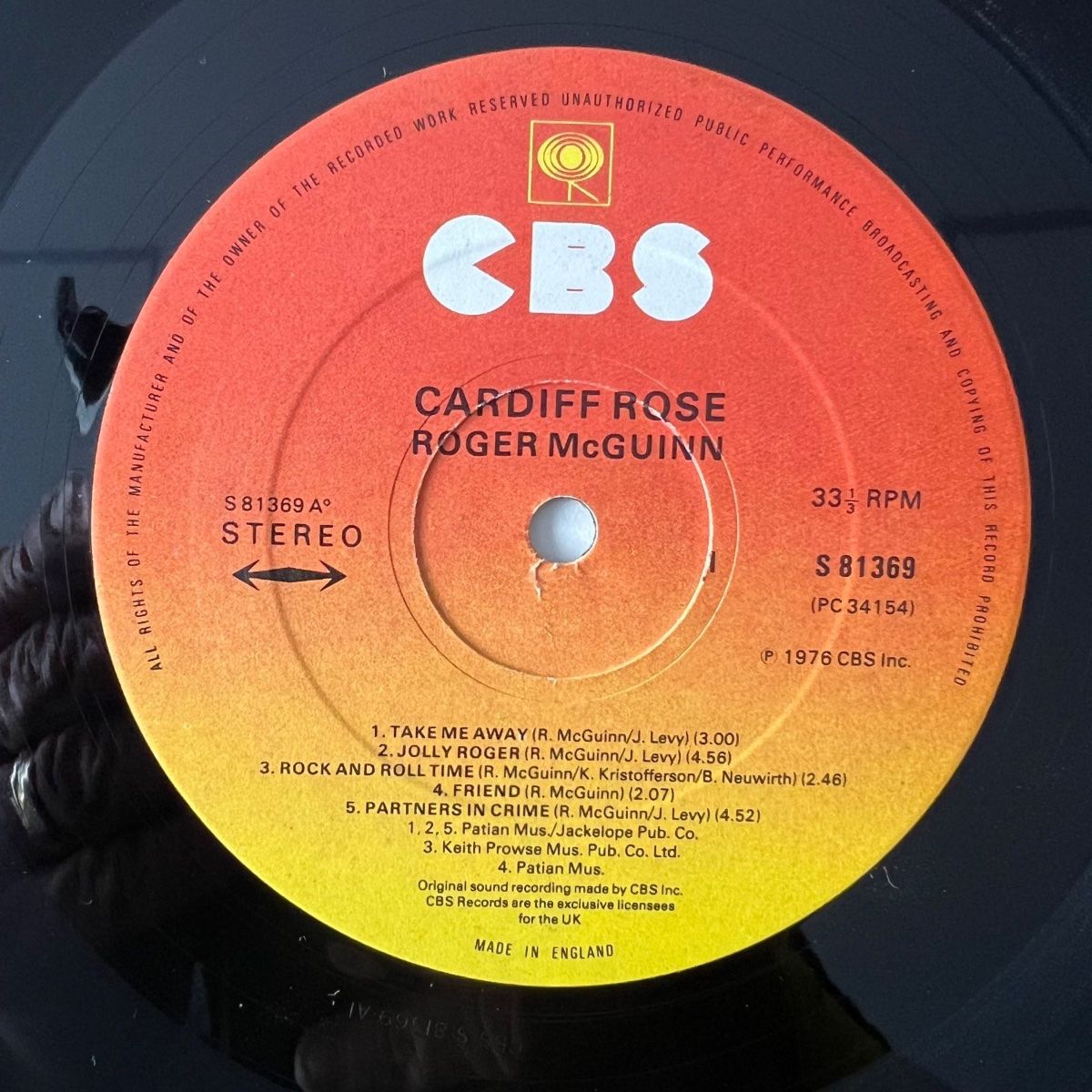 Roger McGuinn - Cardiff Rose / 1. UK-Press. 1976 - TOP (Gebraucht) in ...