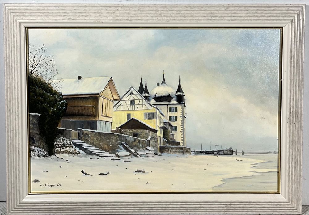 Walter Giger - Winter Szene Gemälde | Kaufen auf Ricardo