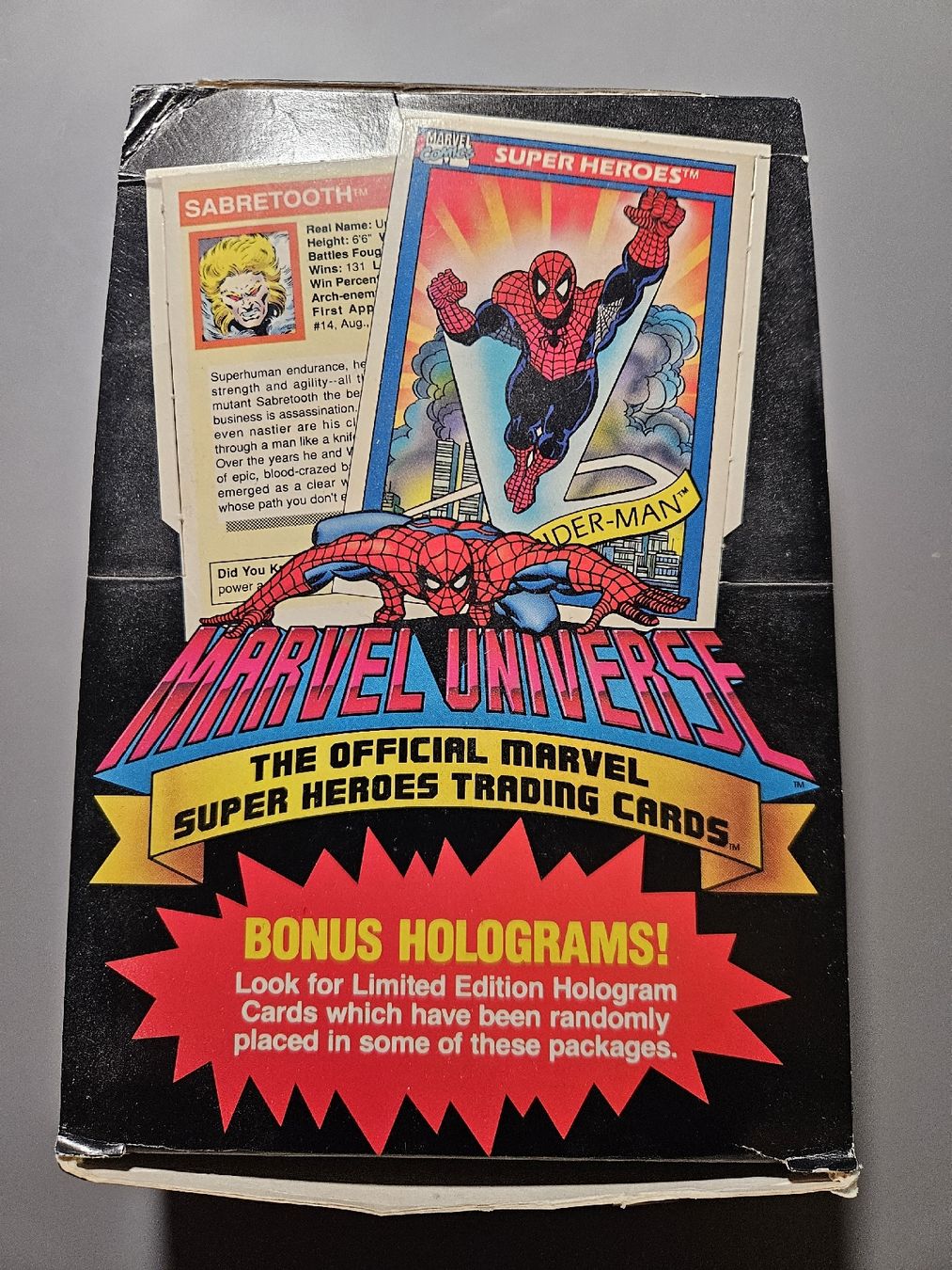 Marvel Universe Trading Cards 1990 6x Booster & Display Box (Neu ...