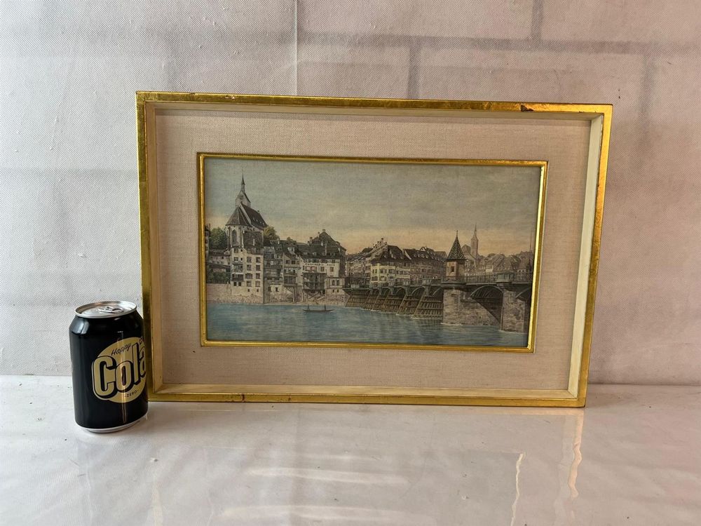 Alte Rheinbrücke in Basel um 1903 | Kaufen auf Ricardo