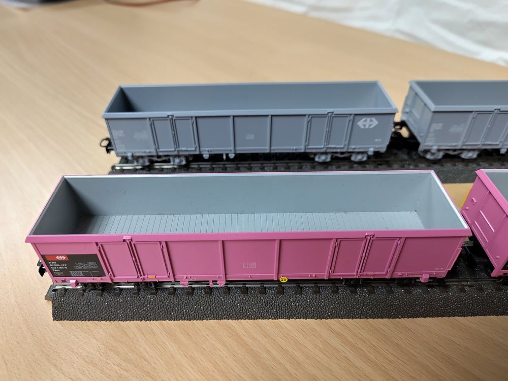 2x2 Set Märklin 4718/4689 SBB Hochbordwagen Eaos, H0/WS (Gebraucht) in Obfelden für CHF 60 – mit ...