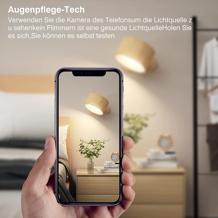 Led Wandlampe Dimmbar mit Akku Touch Control 3 Farbmodi 360° (Neu und originalverpackt) in ...