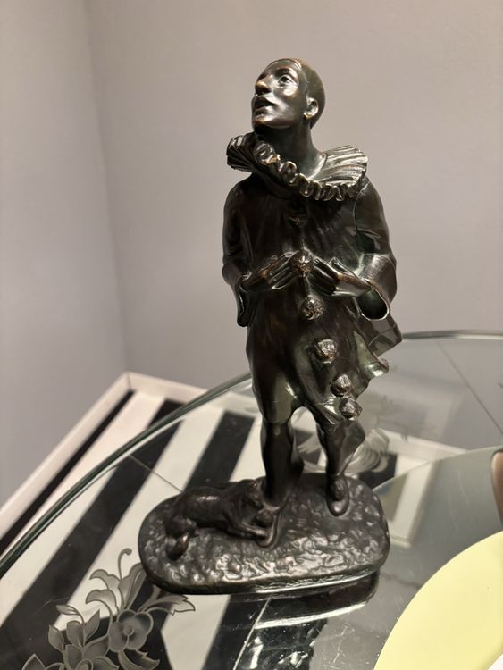Signed Bronze Figure "Pierrot and his cat" by R. Bousquet (Gebraucht) in Bern für CHF 400 – mit ...