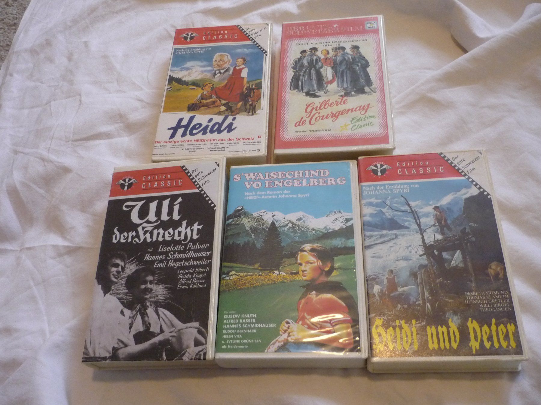 5x VHS - alte Schweizer Filmklassiker - Top Sammlung Filme (Gebraucht ...