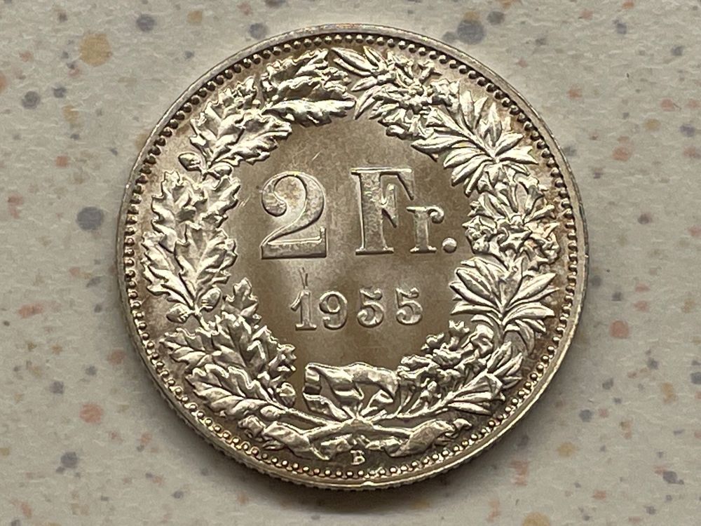 1955 2 Franken sehr selten in dieser Qualität !! | Kaufen auf Ricardo