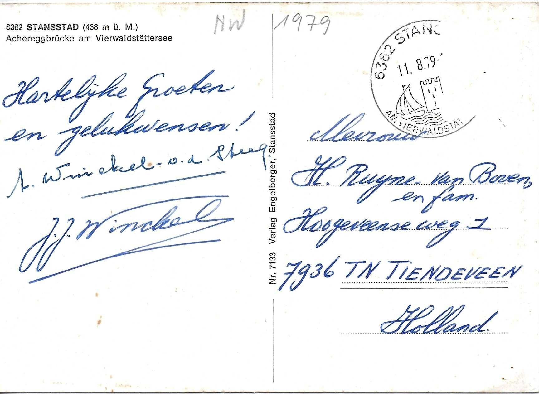 Stansstad NW Dorf See 1979 wenig verbaut mit Gebrauchsspuren (Gebraucht ...