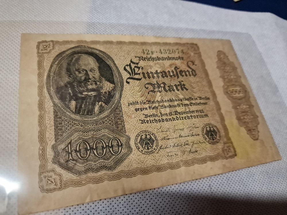 Reichsbanknote 1922 | Kaufen auf Ricardo