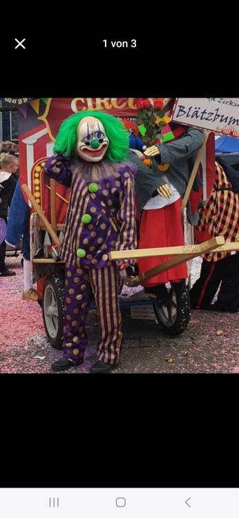Fasnacht Larve Clown mit Kleidung und Umhängetasche | Kaufen auf Ricardo