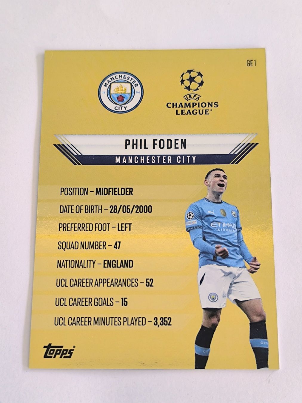 Topps Match Attax 24/25 - Gold Edge - Phil Foden - GE1 | Kaufen auf Ricardo